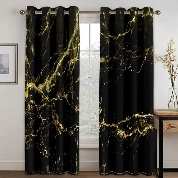 3D Luxury Cheap Black and White Marble Thin Shading Window Curtain for ...