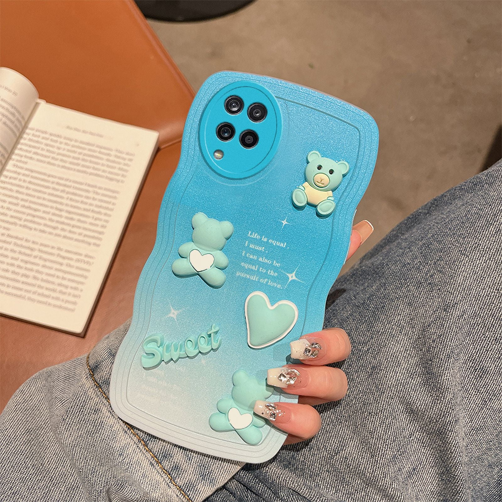 3D Luxury Cute Bear Cartoon Soft Silicon Phone Case On For Samsung ...