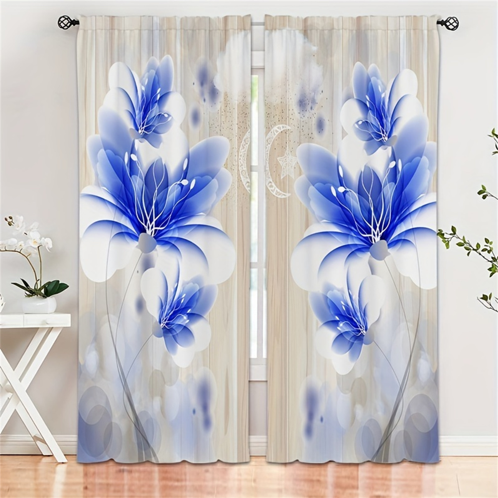 3D Luxury Marble Gold Texture Shade Curtains 2 Panel Living Room ...