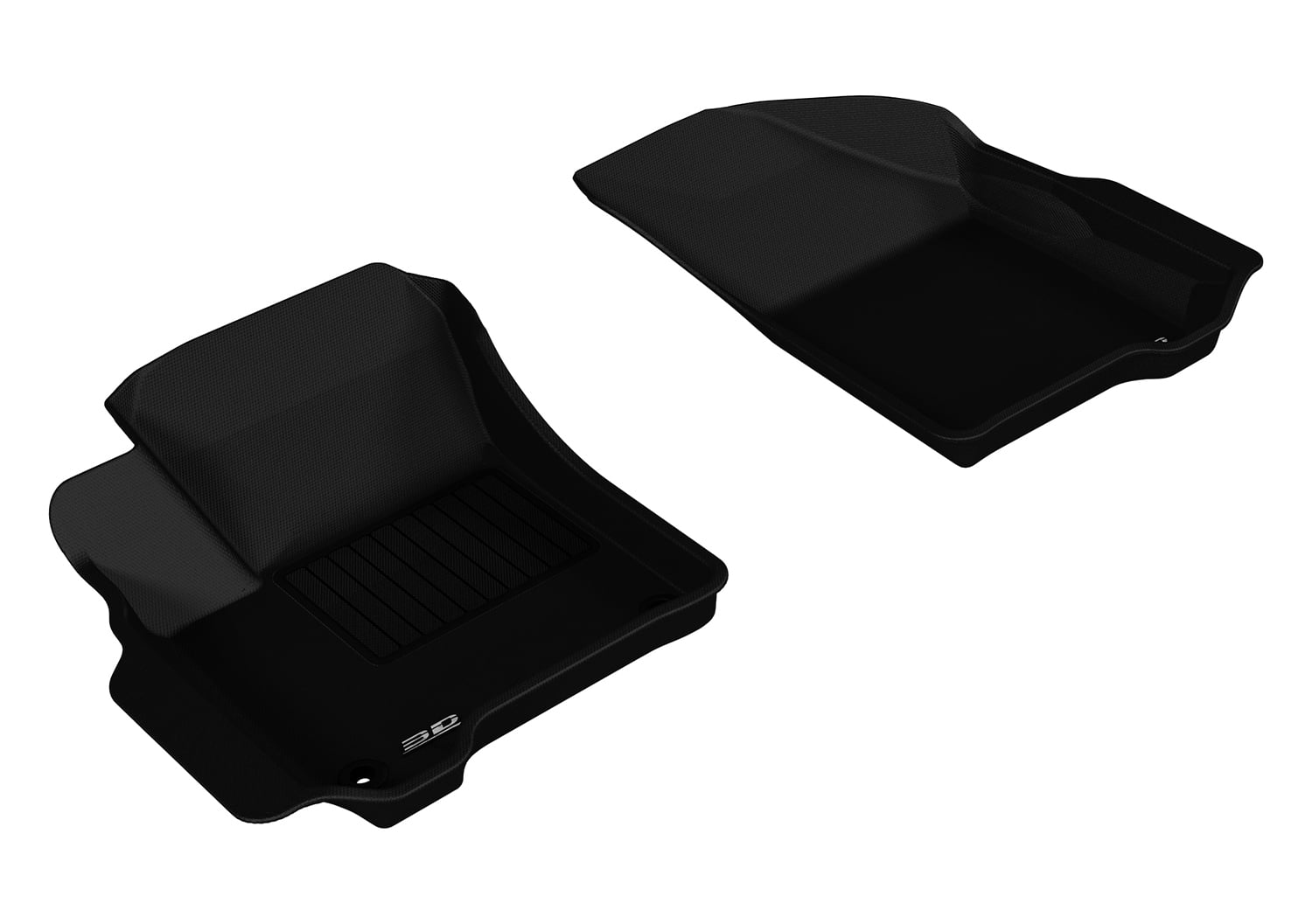 3D MAXpider Front Row Custom Fit All-Weather Floor Mat for Select Dodge ...