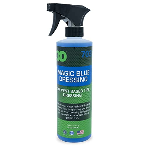 3D Magic Blue Tire Shine Spray - Water Resistant High Gloss Tire & Trim ...