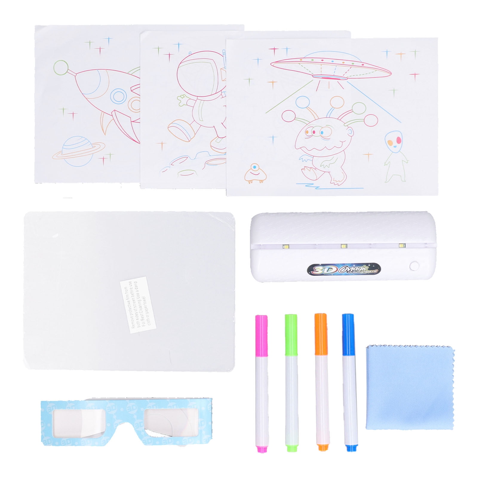 3D Magic Drawing Pad Fun Lightweight Reusable Educational Practical ...