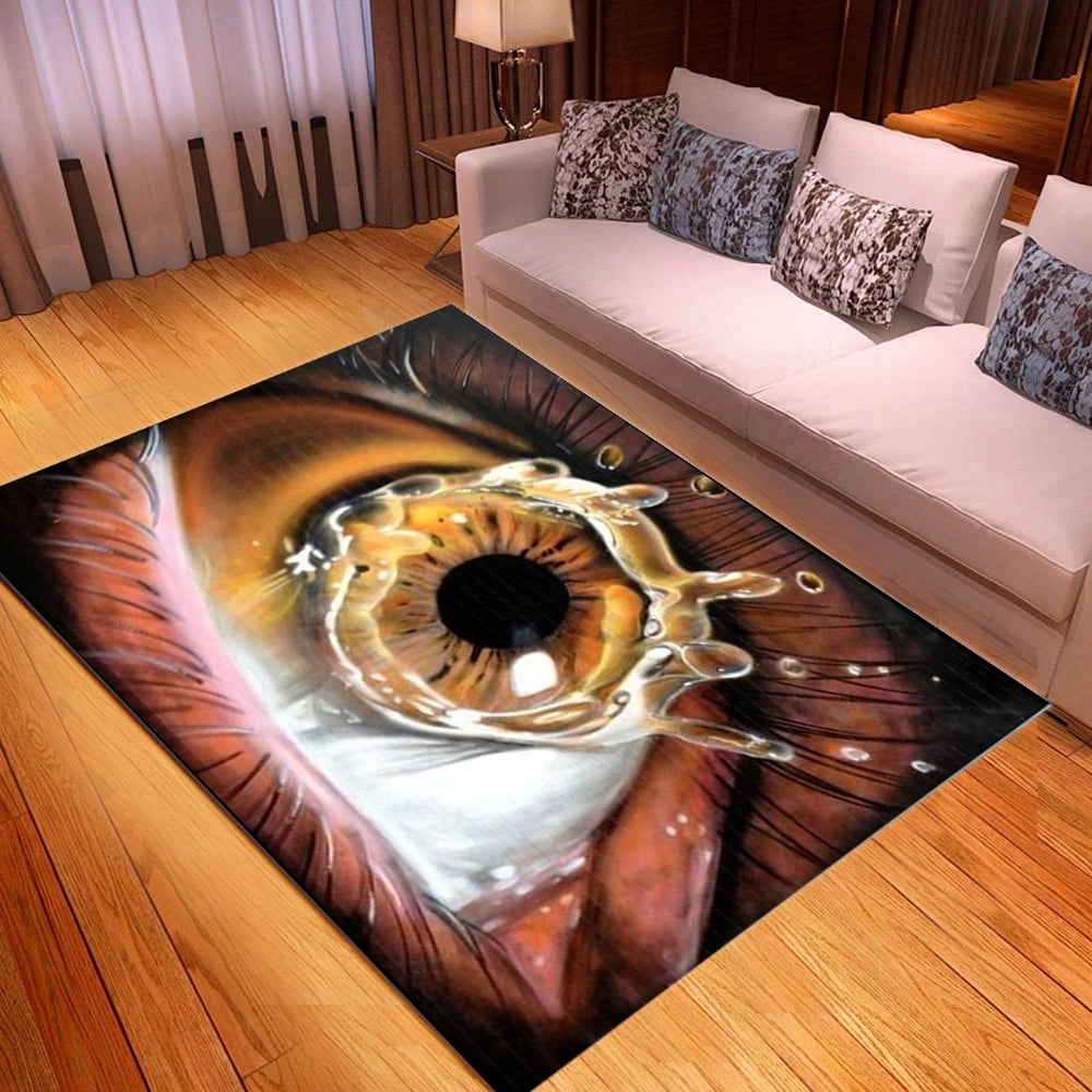 3D Magic Eye Carpet for Living Room Eyes Pattern Printing Indoor Area ...