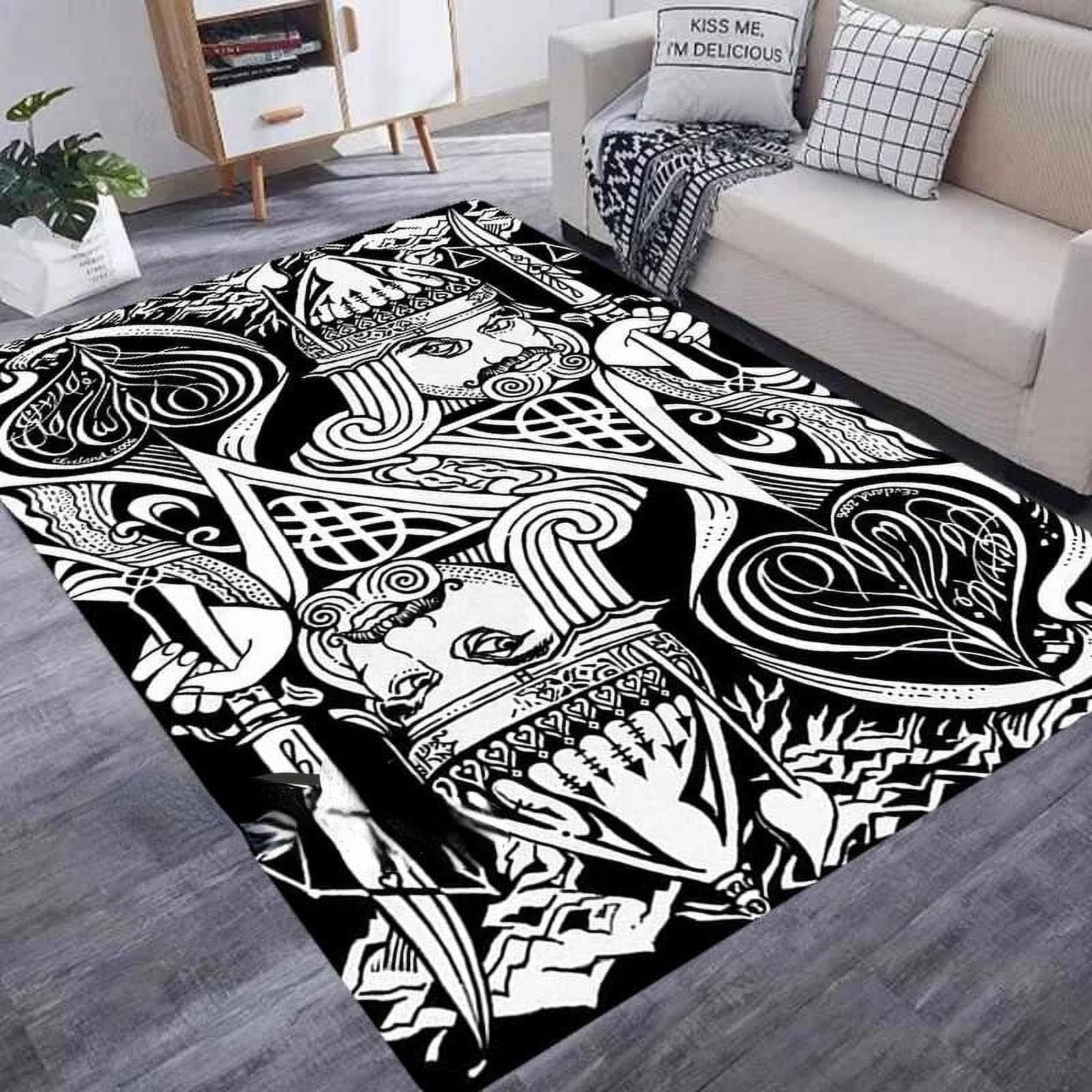 3D Magic Playing Card Pattern Carpet Home Living Room ration Teen ...
