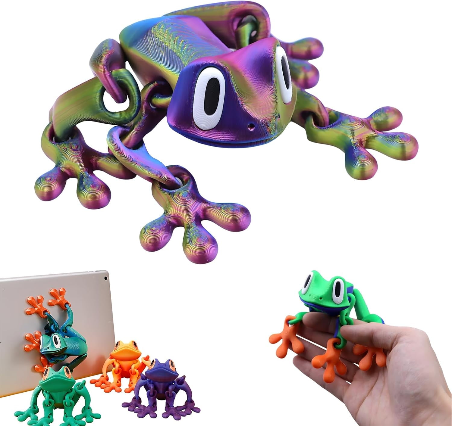 3D Magnetic Frog, 2025 New 3D Printed Frog Fridge Magnets, Movable ...