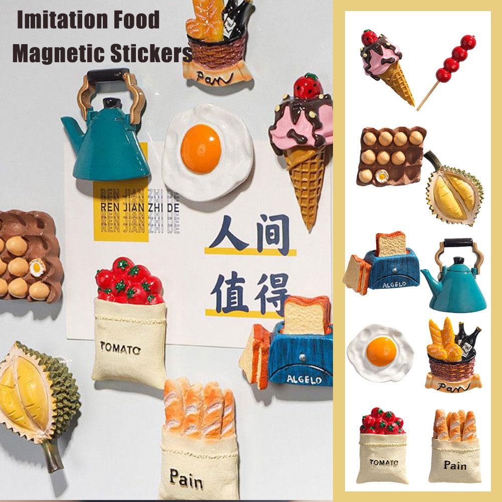 3D Magnetic Refrigerator Sticker Decoration Simulation Food Gourmet ...