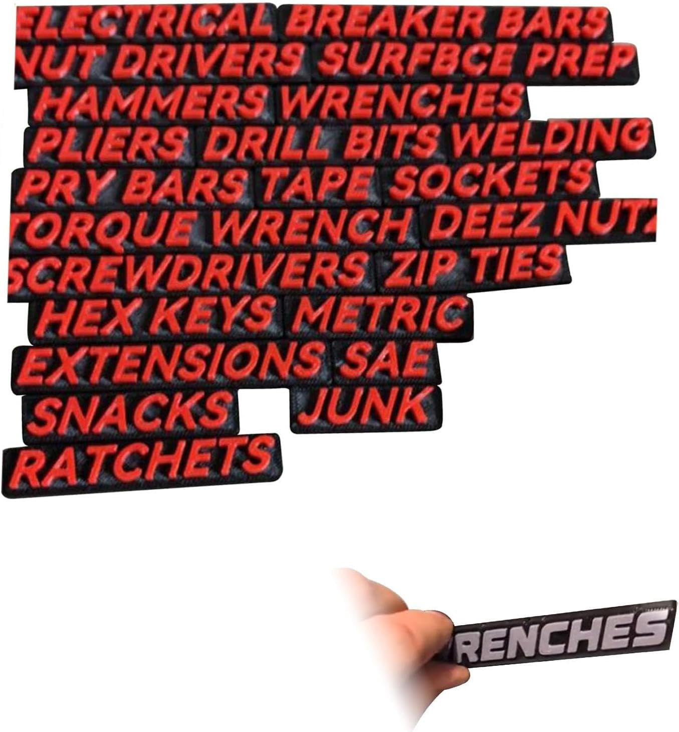 3D Magnetic Tool Box Labels,Toolbox Drawer Tags,23PCS Reusable Toolbox ...