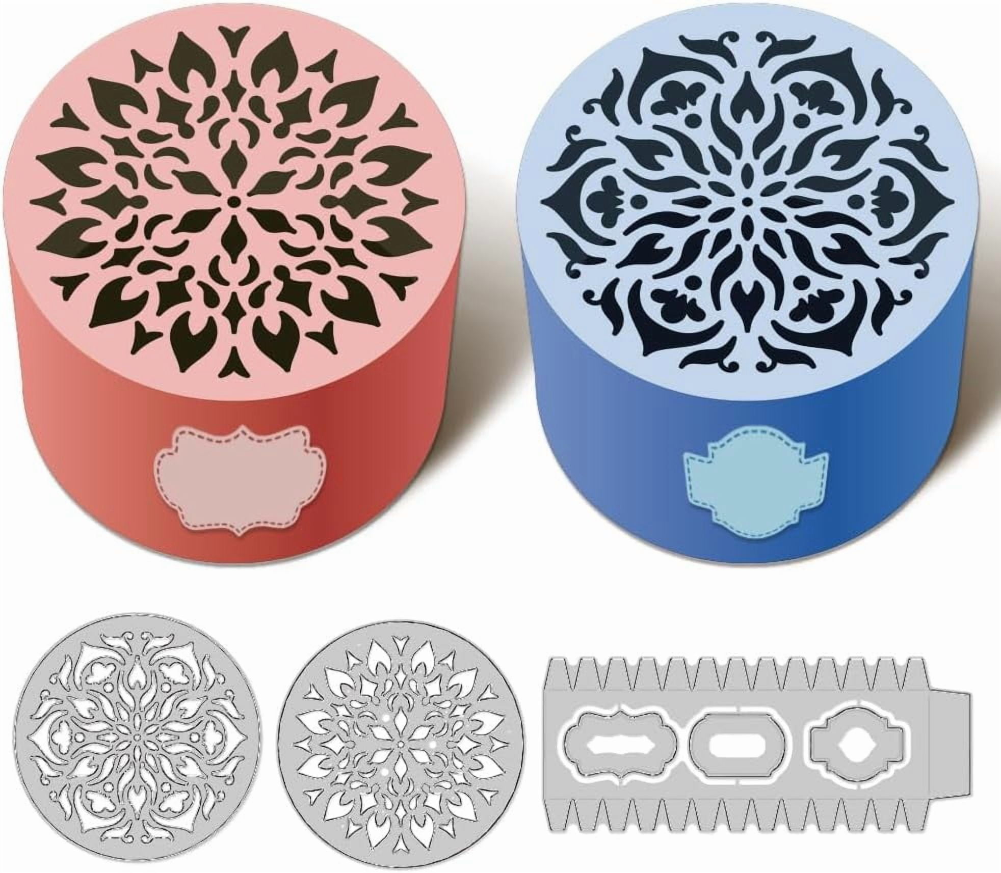3D Mandala Round Box Cutting Dies for Card Making Frame Dies Carbon ...