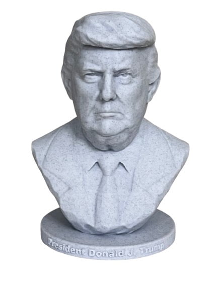 3D Marble Bust of Donald Trump – Museum-Quality, Made in the USA ...