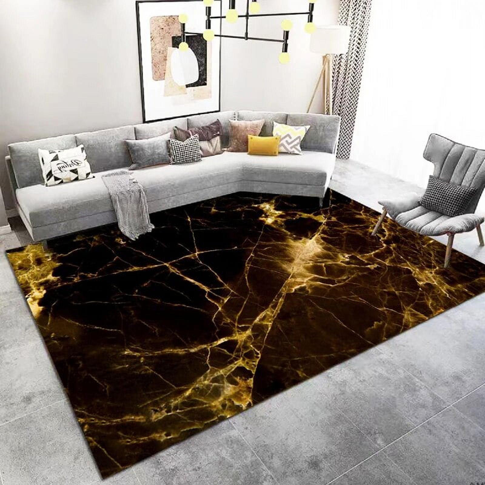 3D Marble Textured Carpet Light Luxury Living Room Decoration Carpets ...