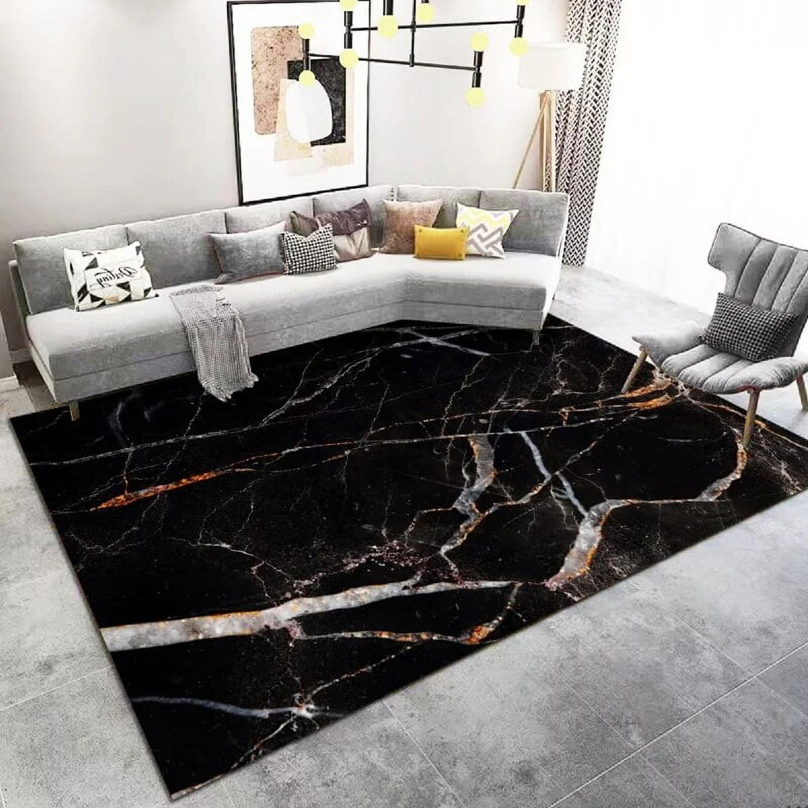 3D Marble Textured Carpet Light Luxury Living Room Decoration Carpets ...
