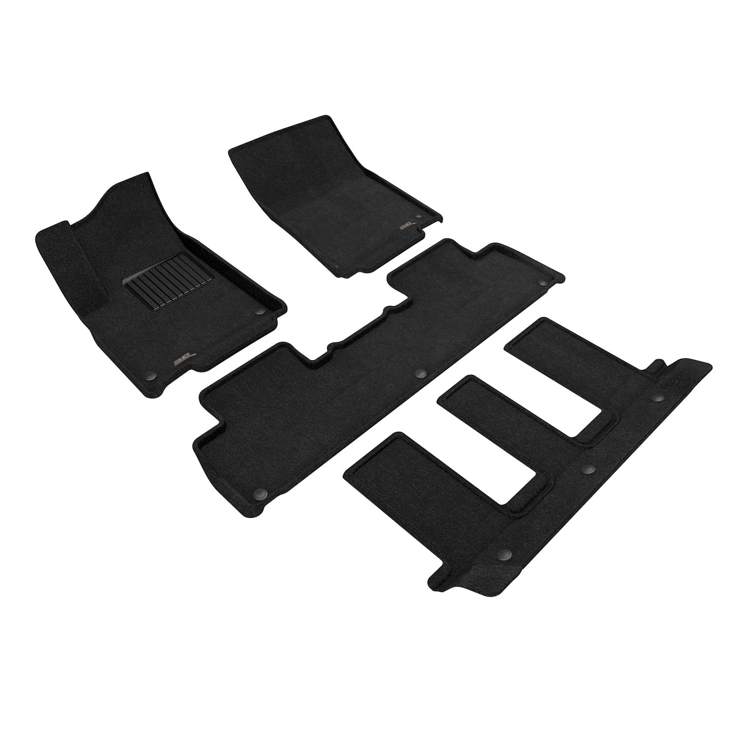 3D Maxpider 2022-2024 Fits Rivian R1S Elegant Black 1st 2nd 3rd Row ...