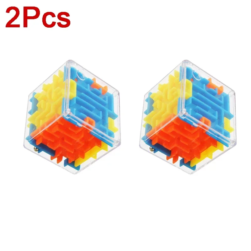3D Maze Magic Cube Six-sided Transparent Puzzle Speed Cube Rolling Ball ...