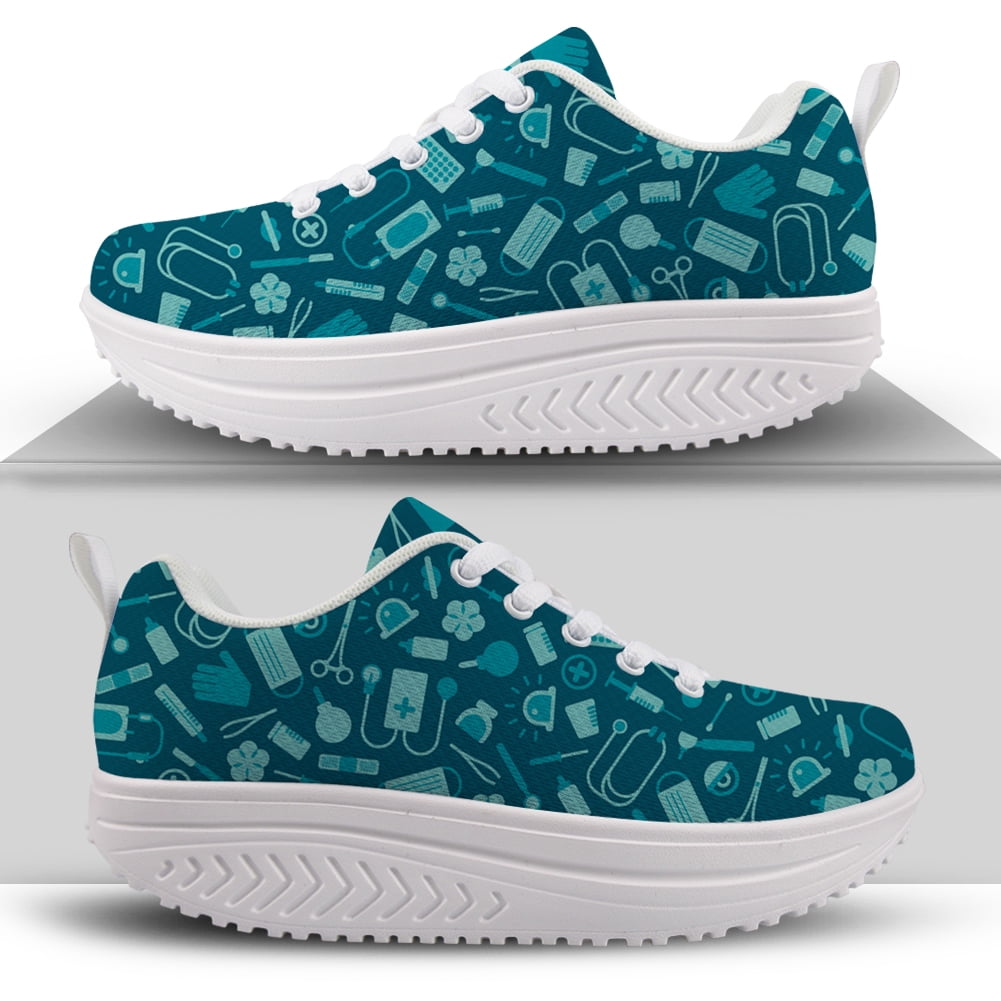 3D Medicine Bottle Print Women's Swing Shoes Nursing Spring Women Heightreasing Shoes Woman ...
