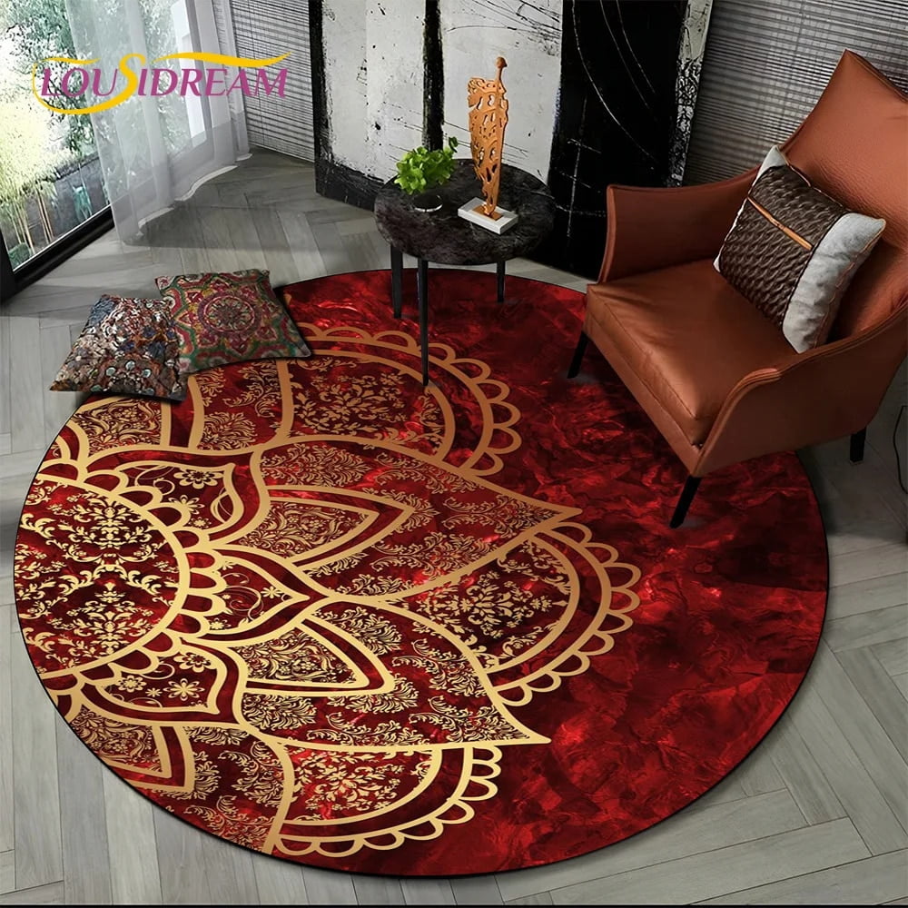 3D Meditation Mandala Bohemia nature Spirit Yoga Round Carpet Rug for ...