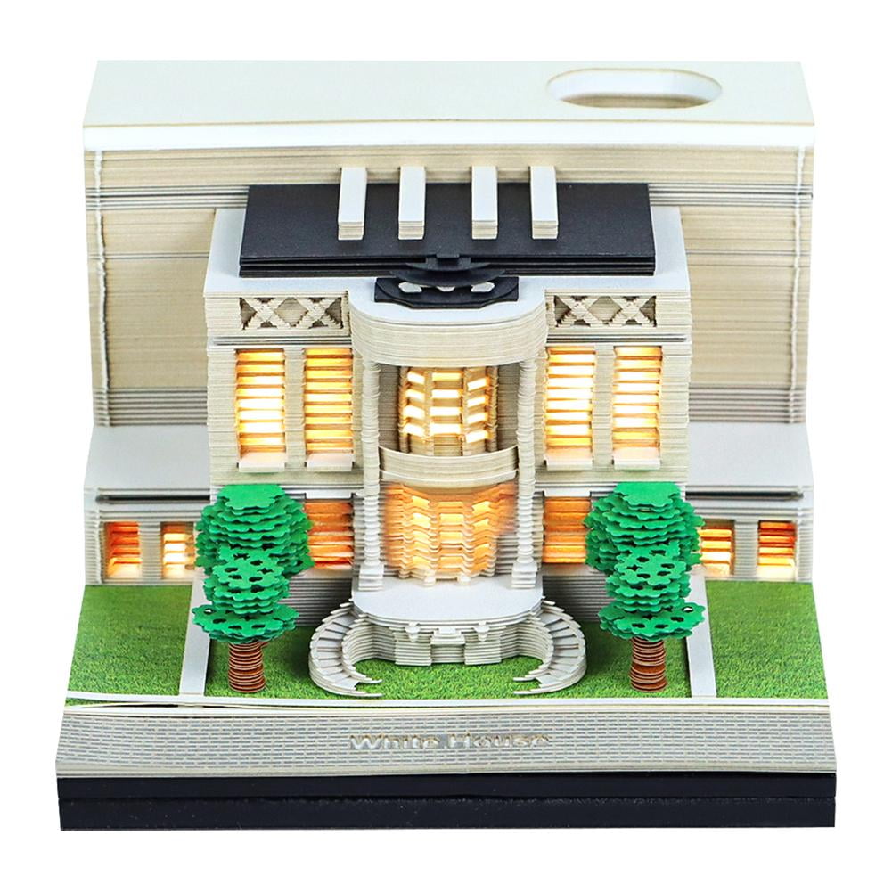 3D Memo Pad, 3D Calendar 2026, Creative White House Time Piece Calendar ...