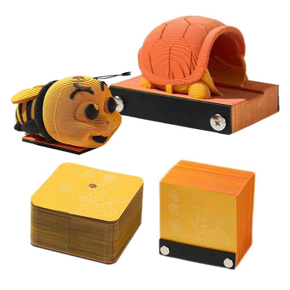 3D Memo Pad,3D Paper Carving Turtle Honey Art Sticky Notes,Tear-Away ...