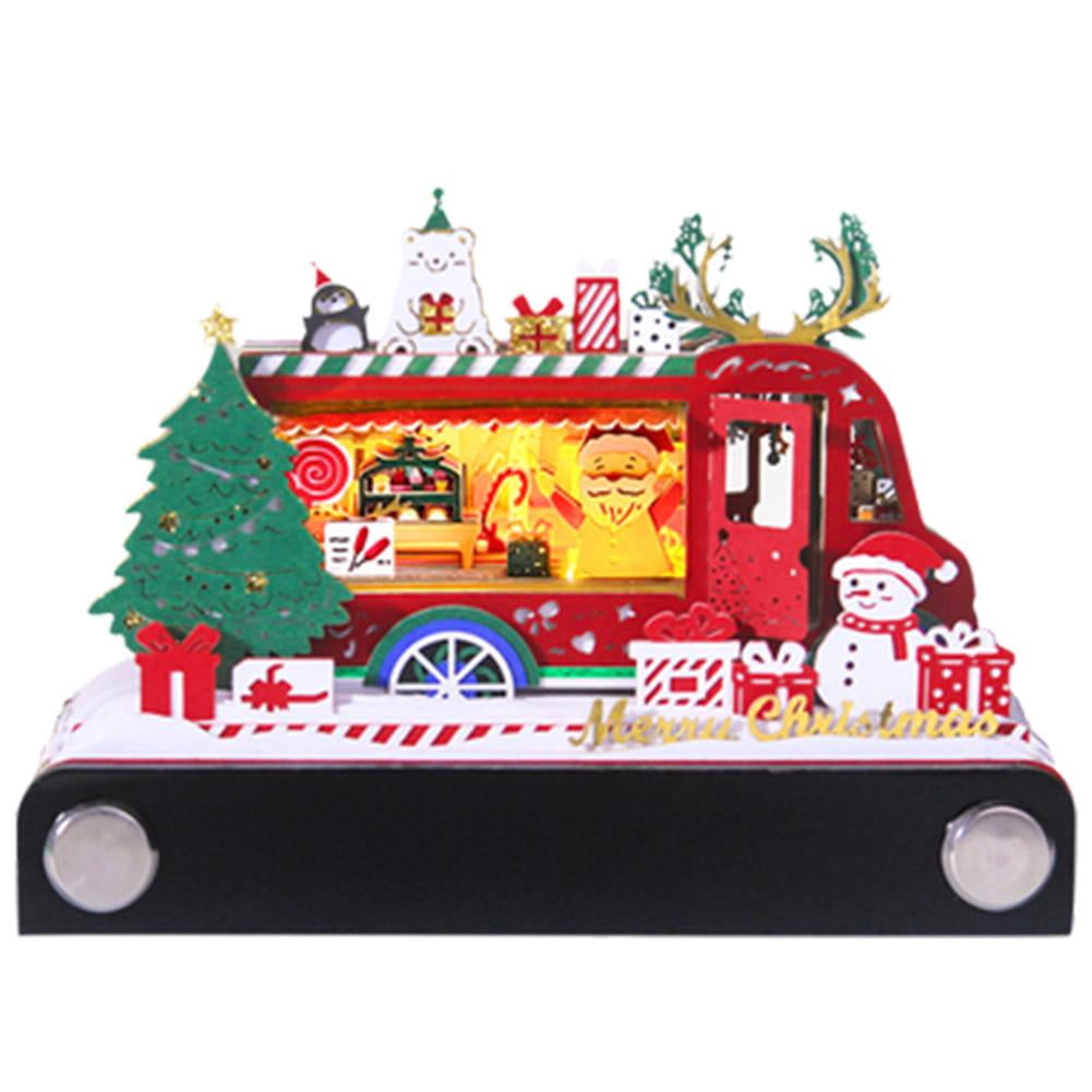 3D Memo Pad Christmas House with LED Light Notepad NonSticky Note Paper ...