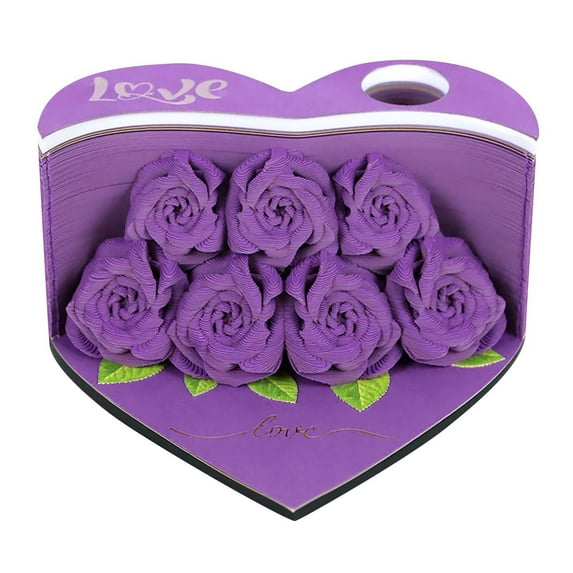 3D Memo Pad Rose, Artsy Rose Fower Note Pads, Multipurpose Flower ...