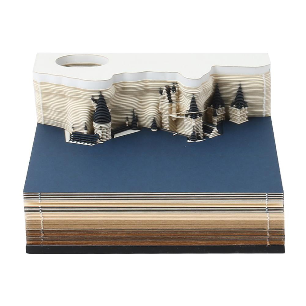 3D Memo Pads Calendar 2026, Magic Castle 3D DIY Art Memo Pad with ...