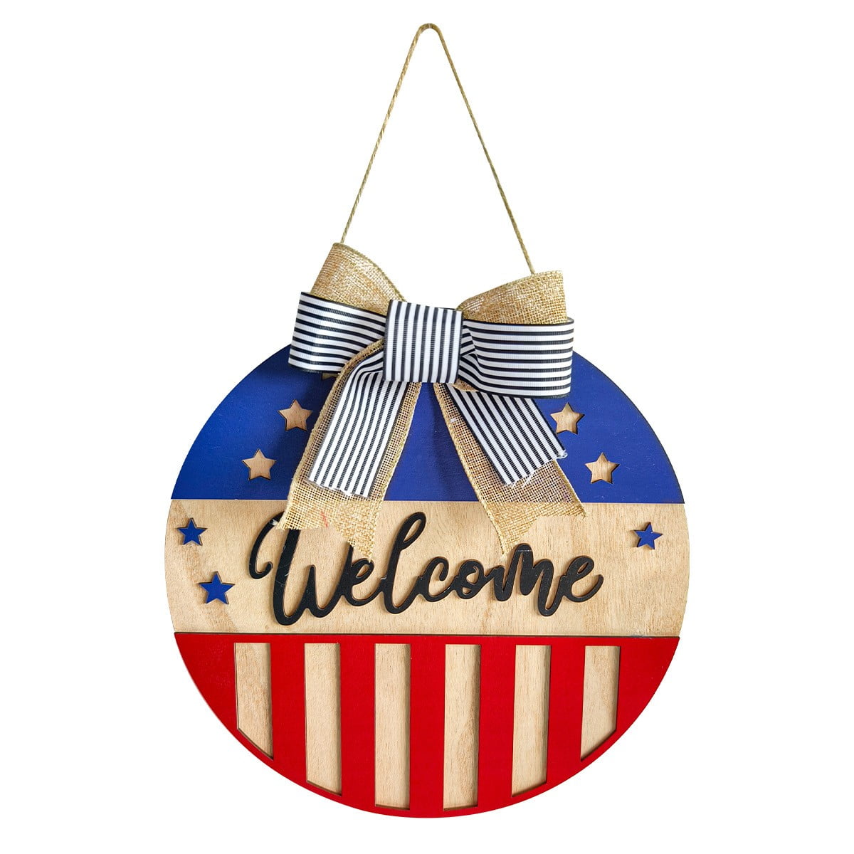 3D Memorial Day Door Sign Welcome Sign for Front Door 4th of July Door ...