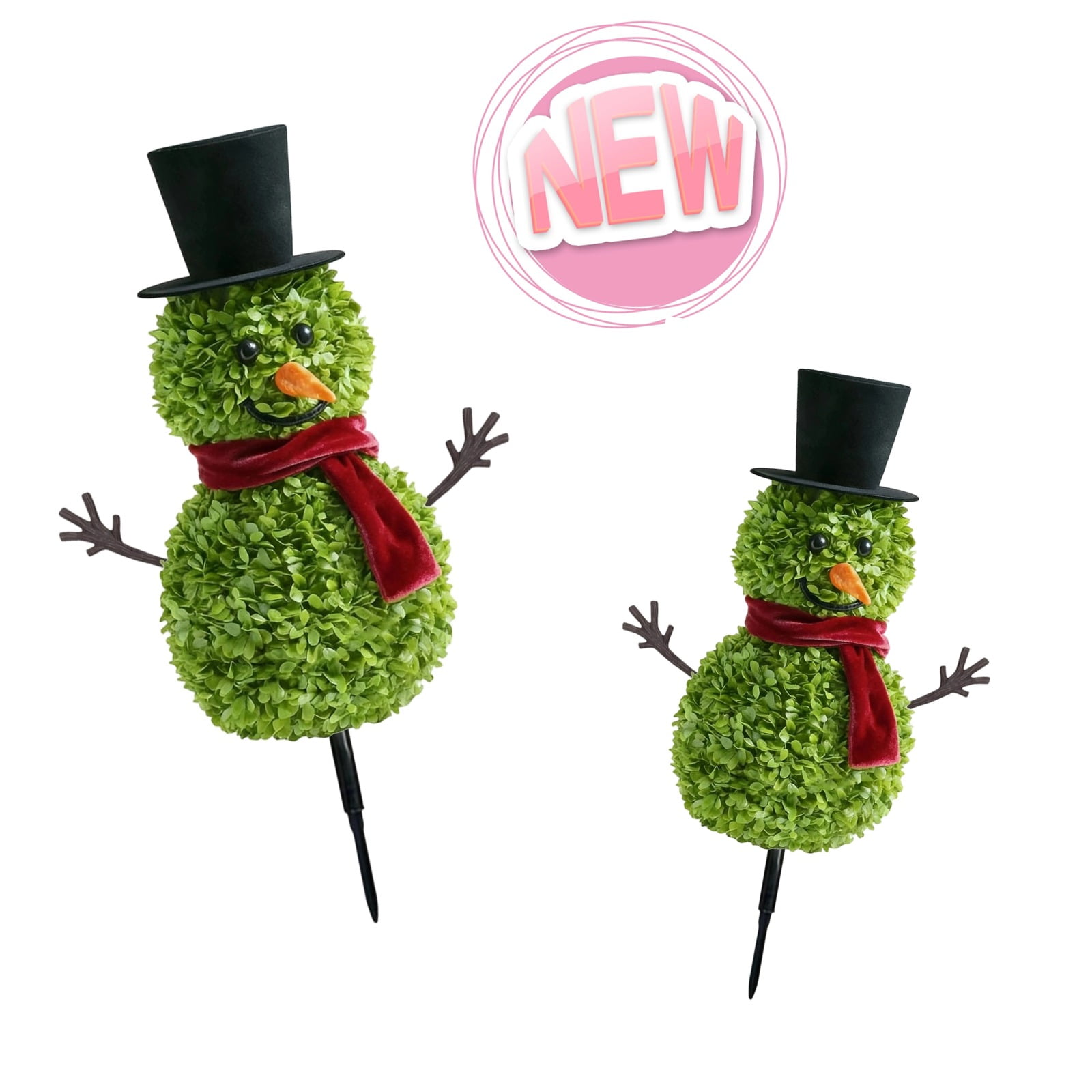 3D Merry Christmas Festive Snowman Stake Holiday Yard Outdoor Lighted ...
