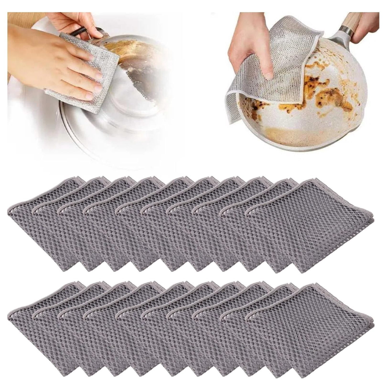 3D Mesh Cleaning Cloth, 2024 Upgraded Multipurpose Mesh Dishwashing ...