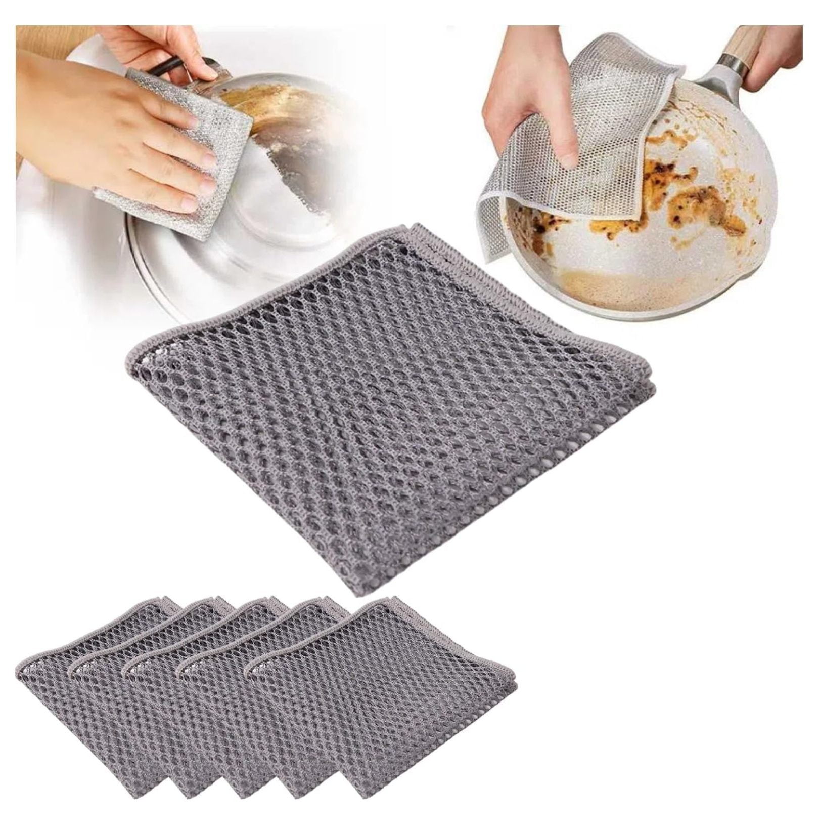 3D Mesh Cleaning Cloth, 2024 Upgraded Multipurpose Mesh Dishwashing ...