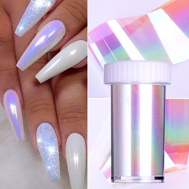 3D Mesh Nail Net Line Tape Metallic Nail Foil Sticker Nail Polish ...