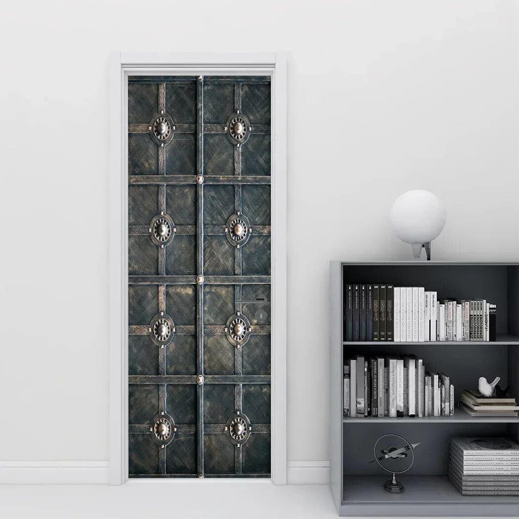 3D Metal Armor Door Air series simulated door wallpaper Modern tech ...