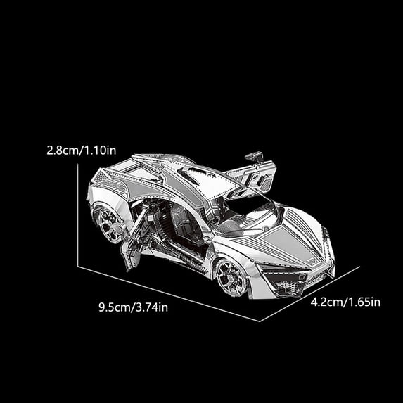 3D Metal Assembled Models DIY Puzzles Sports Car Models Desktop ...