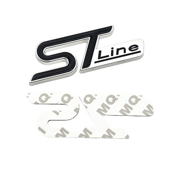 3D Metal Car Rear Trunk Front Grill Logo ST Line Emblem ST Sticker ST ...