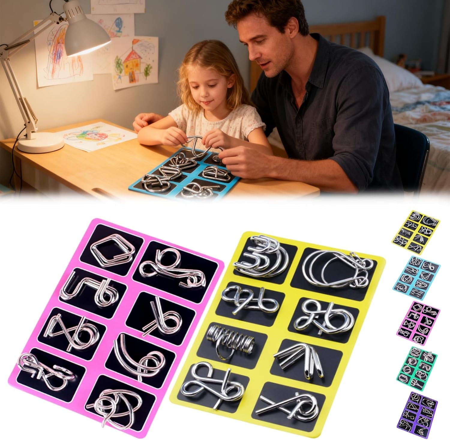 3D Metal Challenge Puzzle Toy, 24 Piece Metal Montessori Puzzle, Metals ...