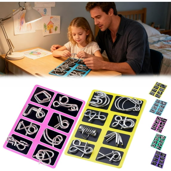 3D Metal Challenge Puzzle Toy, 24 Piece Metal Montessori Puzzle, Metals ...