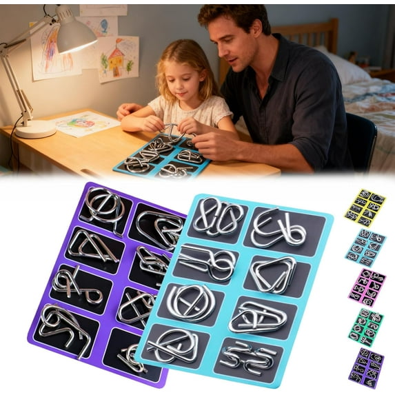 3D Metal Challenge Puzzle Toy, 24 Piece Metal Montessori Puzzle, Metals ...