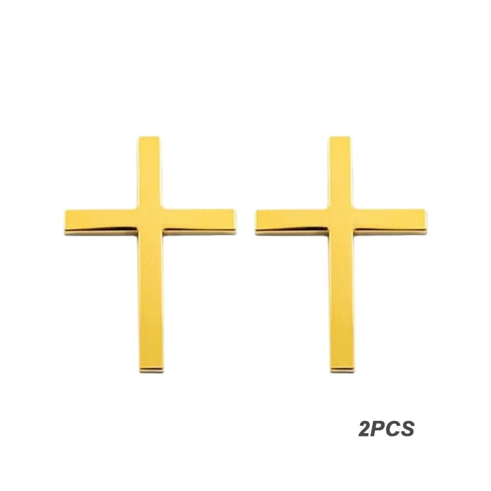 3D Metal Cross Badge Stickers Fade-proof & Weatherproof Car Stickers uk ...