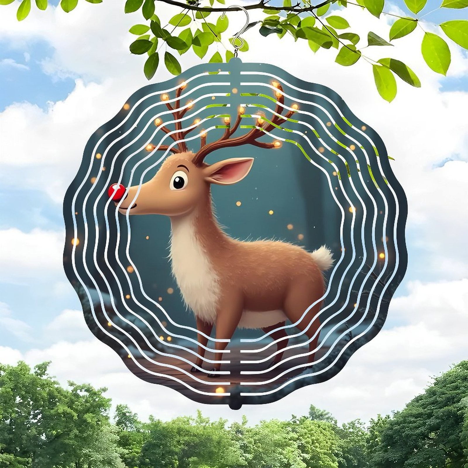 3D Metal Hanging Wind Chimes - Elegant Wind Spinners with Cheerful ...