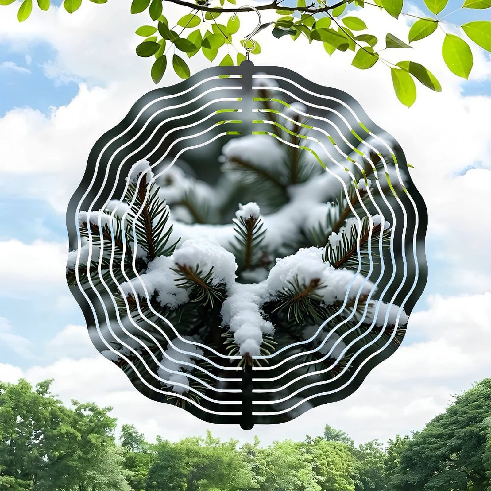 3D Metal Hanging Wind Chimes - Elegant Wind Spinners with Intricate ...