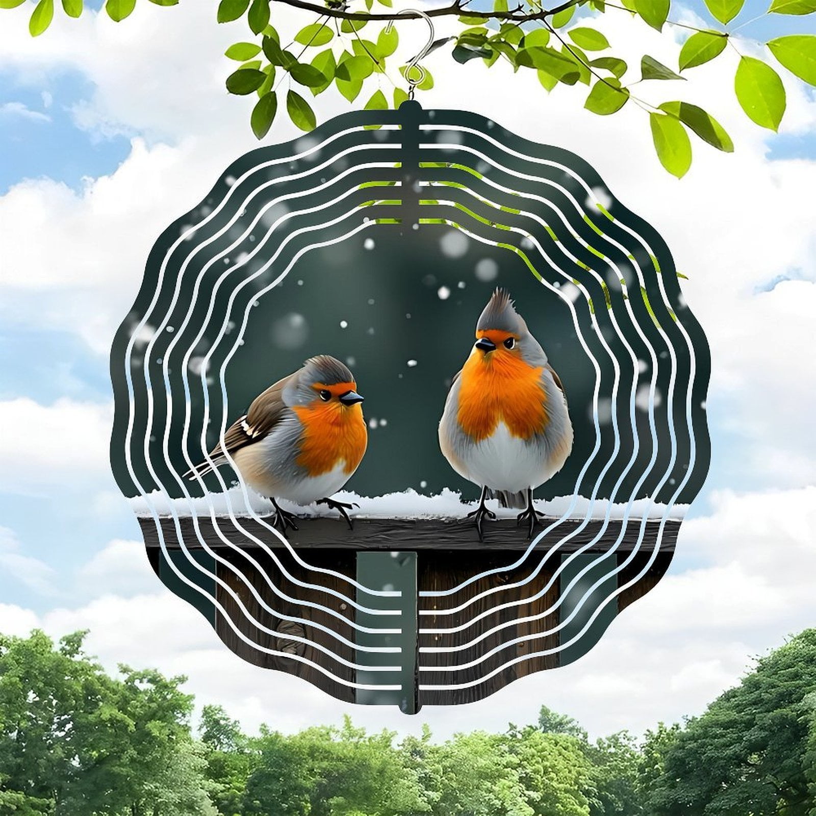 3D Metal Hanging Wind Chimes - Elegant Wind Spinners with Sound Wave ...