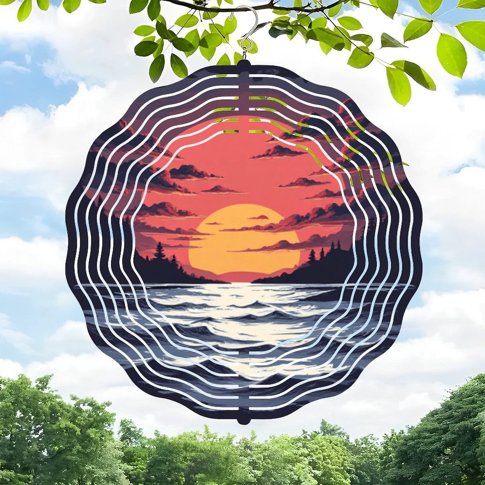 3D Metal Hanging Wind Spinners Inspired Design for Yard & Garden Decor ...