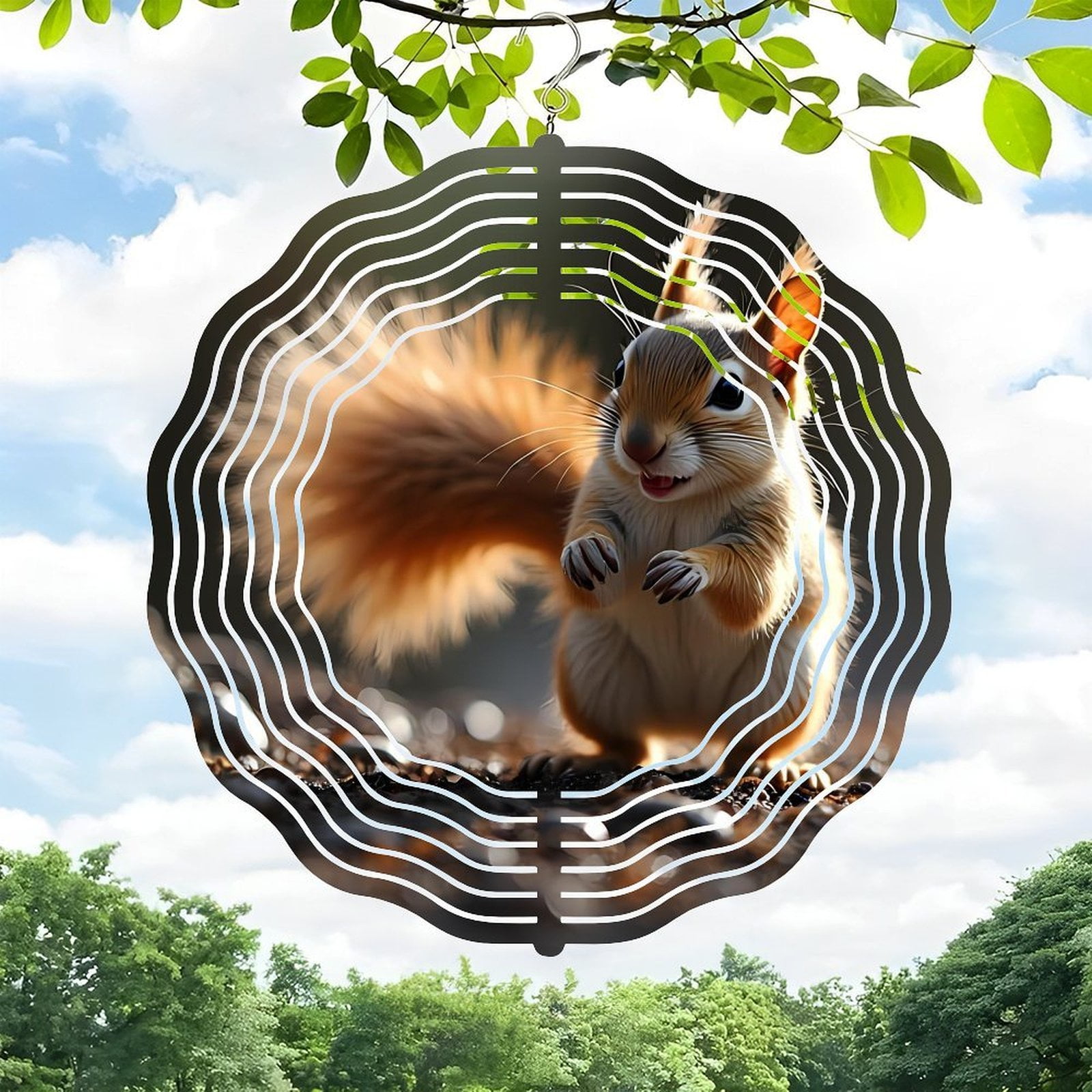 3D Metal Hanging Wind Spinners - Unique Wireframe Design for Yard ...