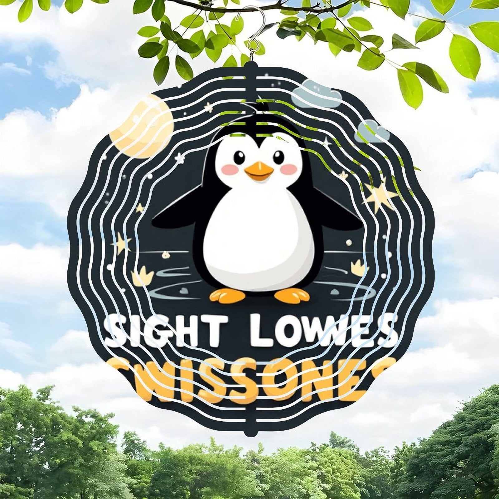 3D Metal Hanging Wind Spinners for Yard & Garden - Colorful Concentric ...