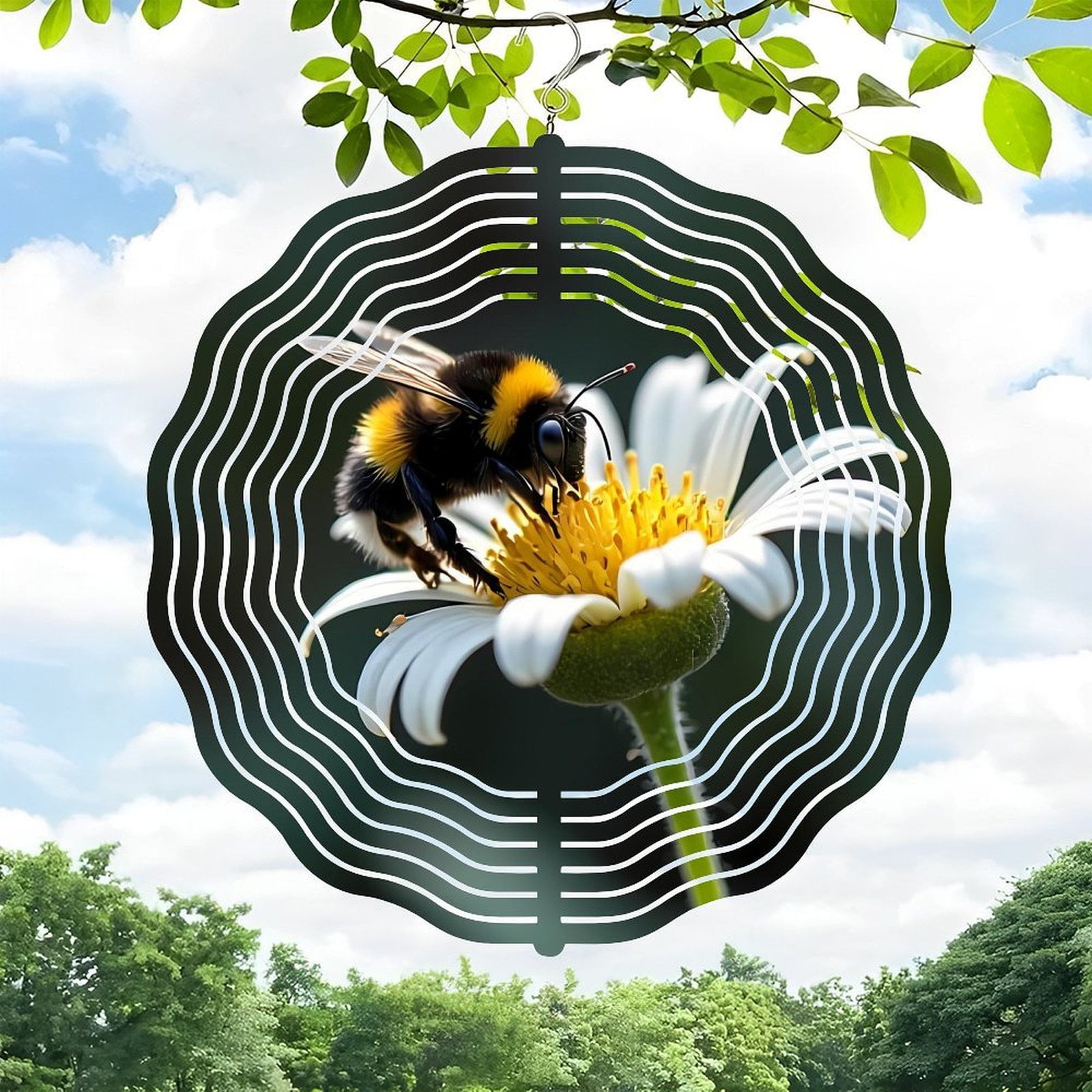 3D Metal Hanging Wind Spinners for Yard & Garden - Vibrant Nature ...