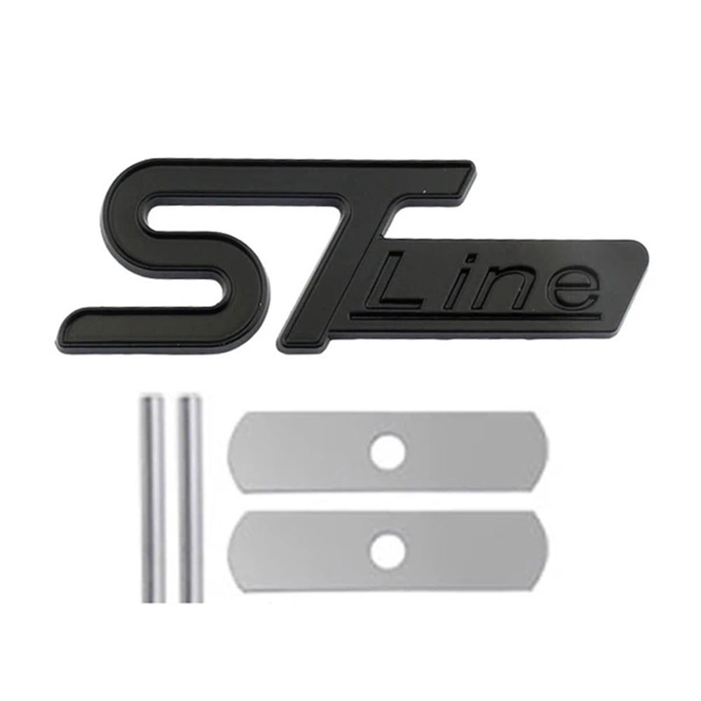 3D Metal Logo ST Line Emblem Car Front Grille Badge For MK3 MK2 MK4 ST ...