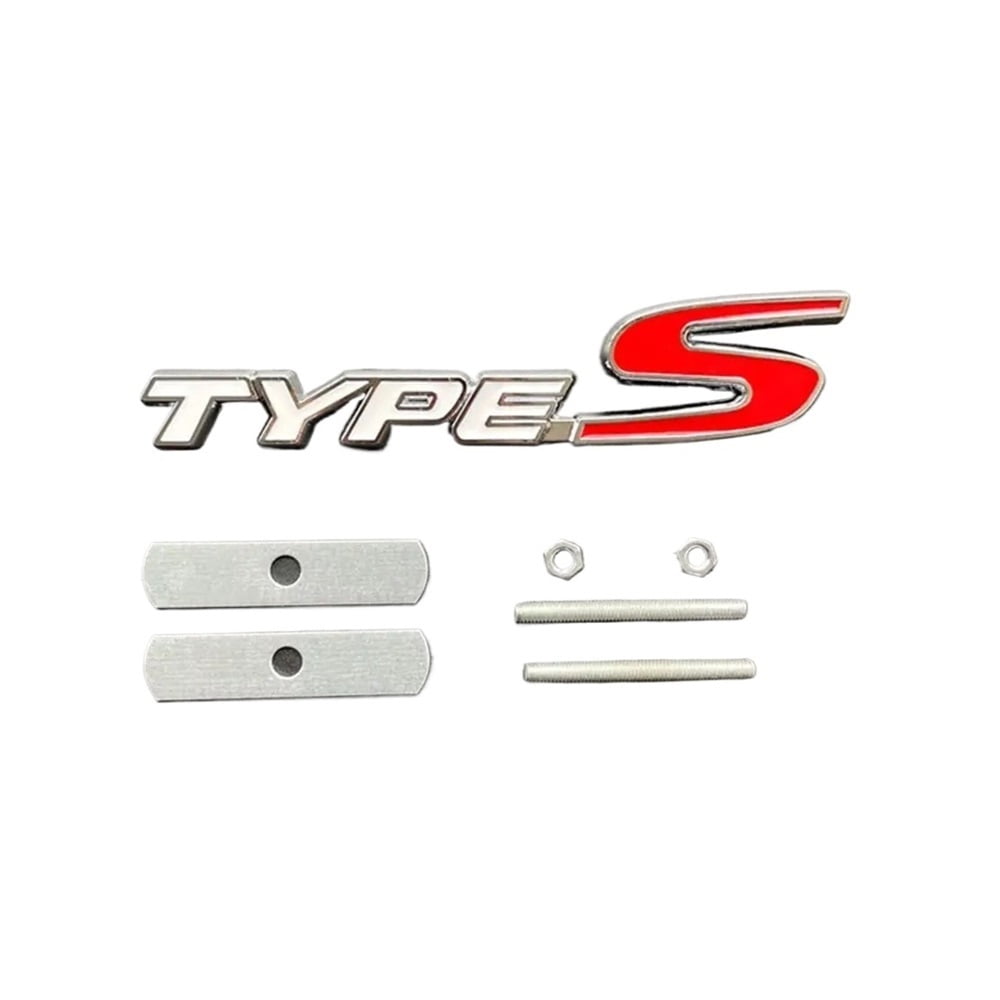3D Metal Logo Type S Sticker Letter Front Grille Badge Car Rear Trunk ...
