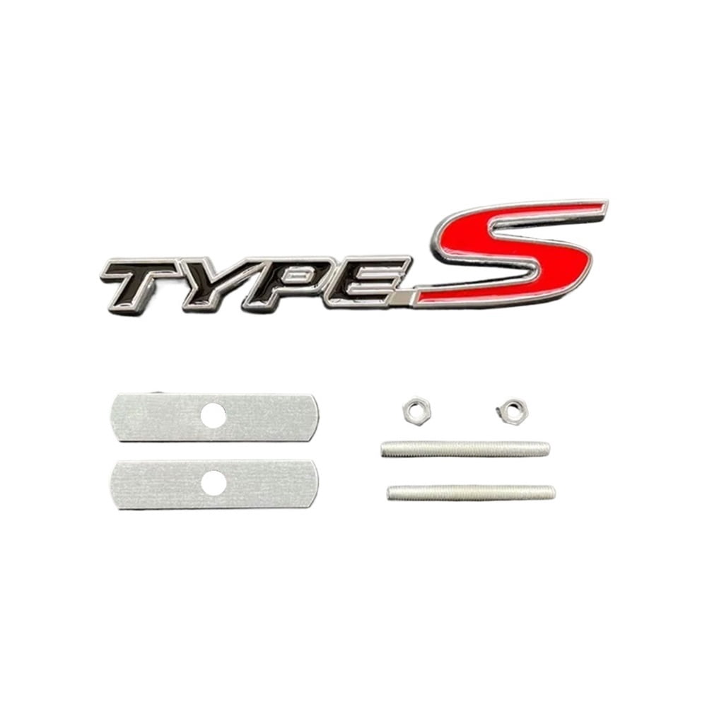 3D Metal Logo Type S Sticker Letter Front Grille Badge Car Rear Trunk ...
