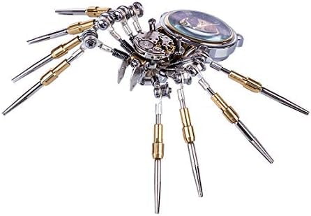 3D Metal Puzzle, DIY Assembly Spider Model Kit with Clock, Detachable ...