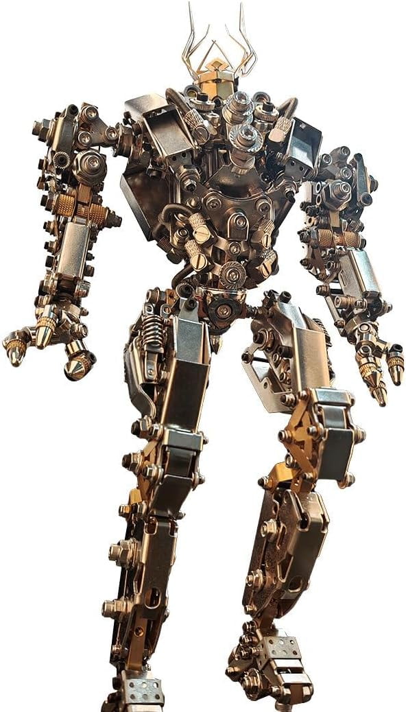 3D Metal Puzzle Mech Model with Lights, DIY Mechanical Mecha Model Kits ...