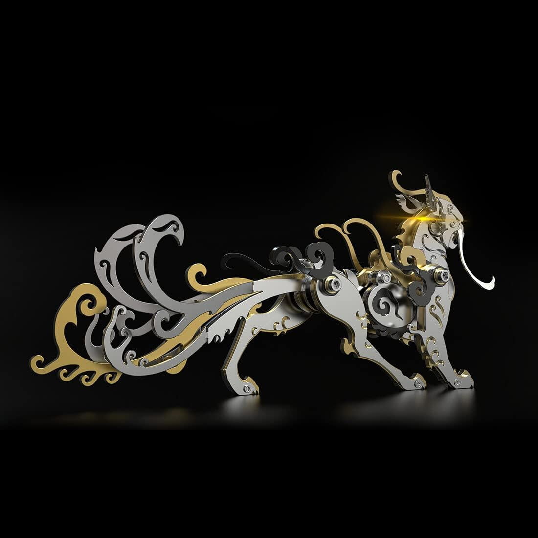 3D Metal Puzzle Model Kits, 3D Metal Steampunk Mechanical Tiger Kit 3D ...