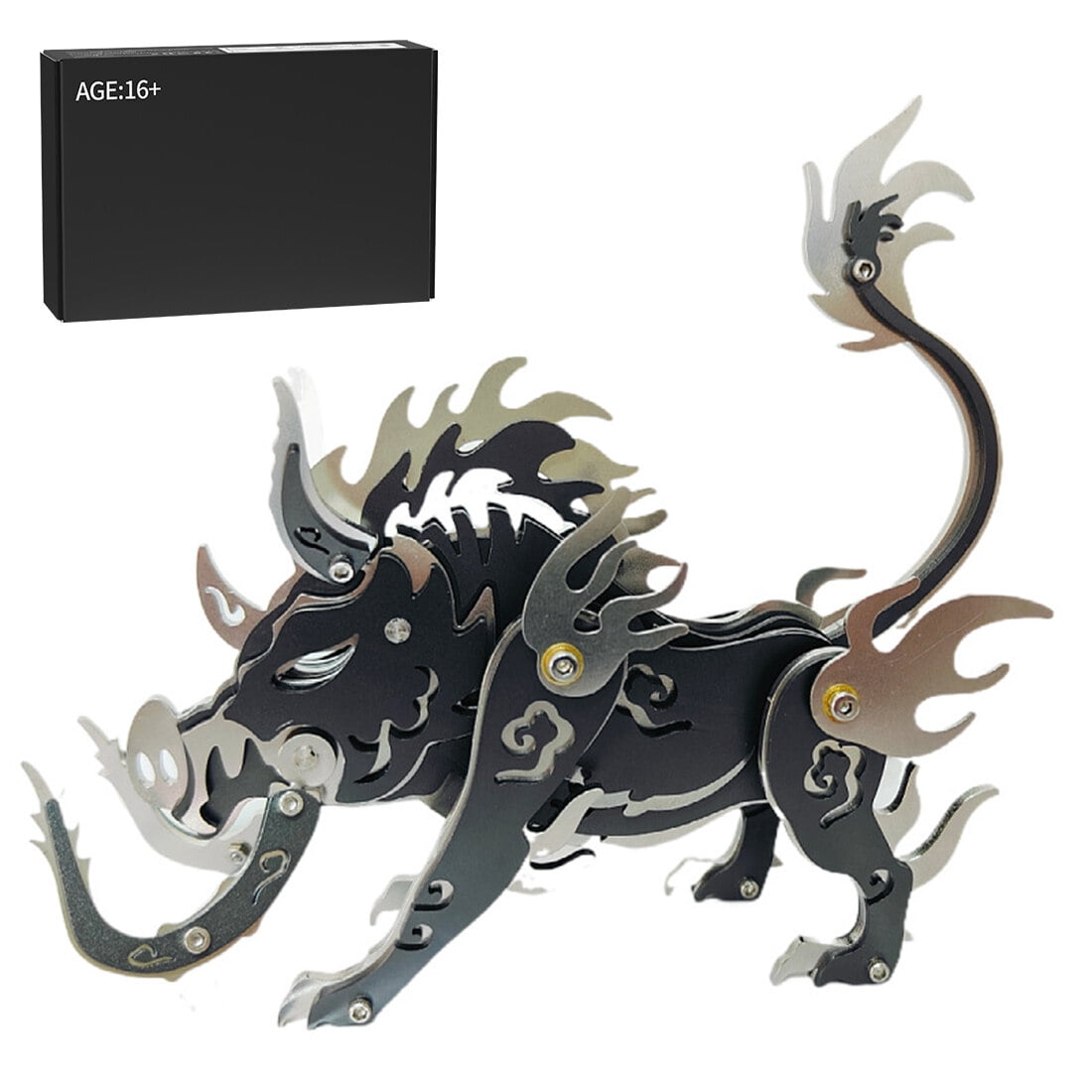 3D Metal Puzzle Mythical Beast Model Kit, 100PCS 3D Assembly Mechanical ...